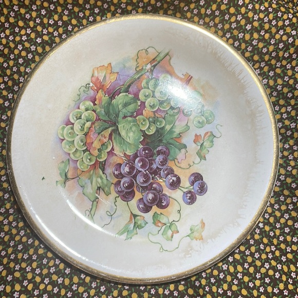 Other | Antique Thompson Gold Trimmed Painted Plate | Poshmark